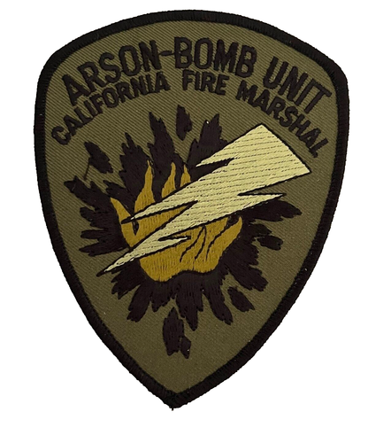CALIFORNIA ARSON-BOMB UNIT FIRE MARSHAL GREEN PATCH (PD13) | eBay