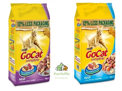 20KG GO-CAT COMPLETE DRY CAT FOOD 1x 10kg Tuna & Herring 1x 10kg ...