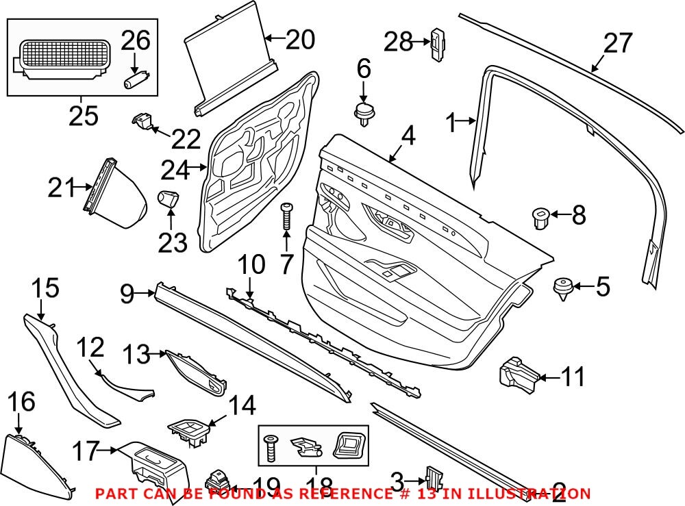Genuine OEM Interior Door Handle Trim For BMW 51417226363 | eBay