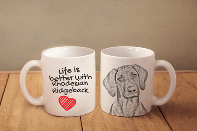 Rhodesian Ridgeback - ceramic cup, mug "Life is better", USA | eBay
