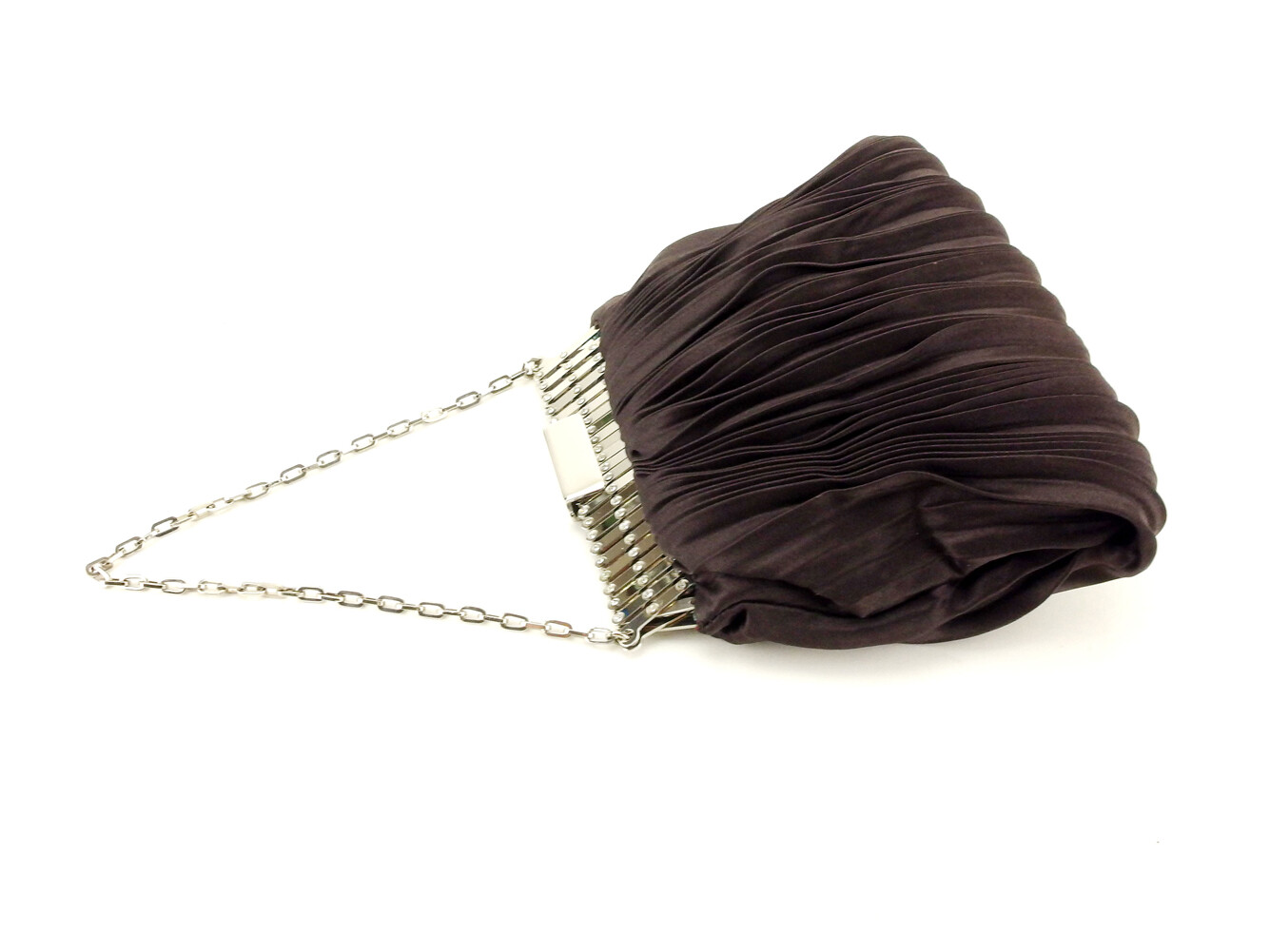 valentino Garavani Party Bag SatinPleated Used Authentic T10364 | eBay