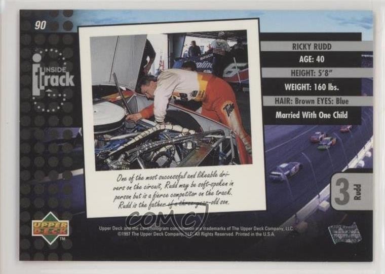 1997 Upper Deck Road to the Cup Ricky Rudd #90 | eBay