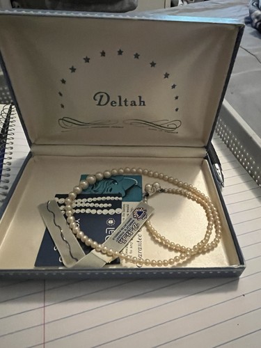 Vintage Deltah Single Strand Simulated Pearls Necklace From 1950s | eBay