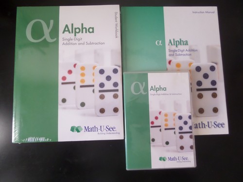 Math U See Alpha (4 set) Test, Workbook (both new) DVD and Instructions ...