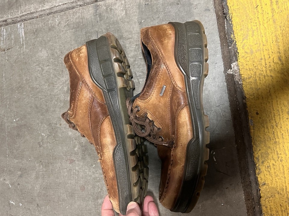 ECCO Track 25 Low GTX Goretex Brown Leather Hiking Shoes Mens Size US ...