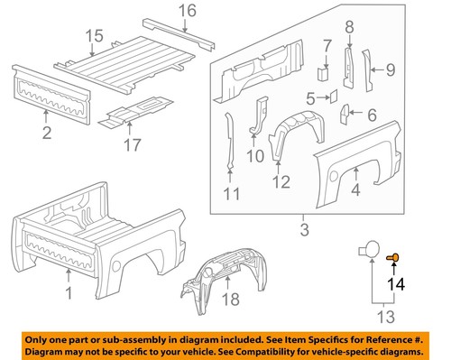 GM OEM Pick Up Box-Fuel Door Bumper 89047657 | eBay