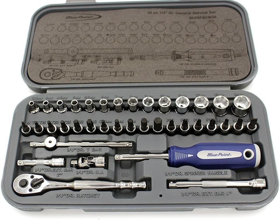 Blue point 38 PC 1/4" Dr.General Socket Set BLPATSCM38 | eBay