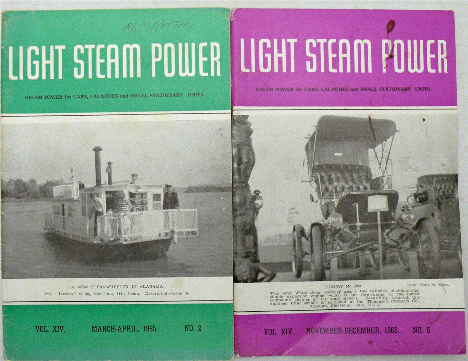 Light Steam Power Magazine 2 Issues 1965 Cars, Boats Etc. Free Shipping ...