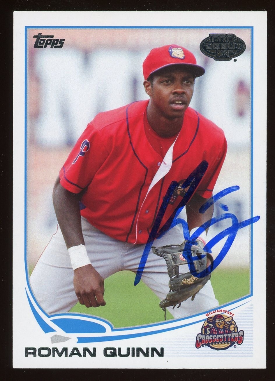 2013 Topps Pro Debut ROMAN QUINN Signed Card autograph AUTO PHILLIES ...