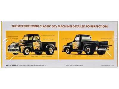 Skill 2 Model Kit 1953 Ford Stepside Pickup Truck 1/25 Scale Model by ...
