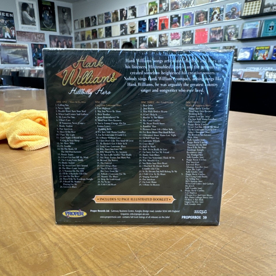 Hank Williams HILLBILLY HERO 86 Tracks DELUXE PROPER BOX SET New Sealed ...