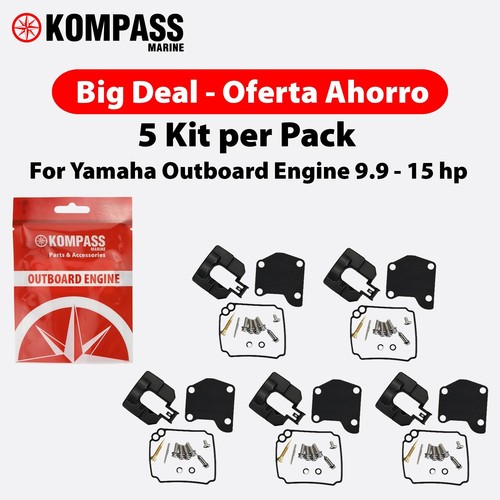 63V-W0093-00 Carburetor Repair Kit For Yamaha Outboard 2 Stroke 9.9HP ...
