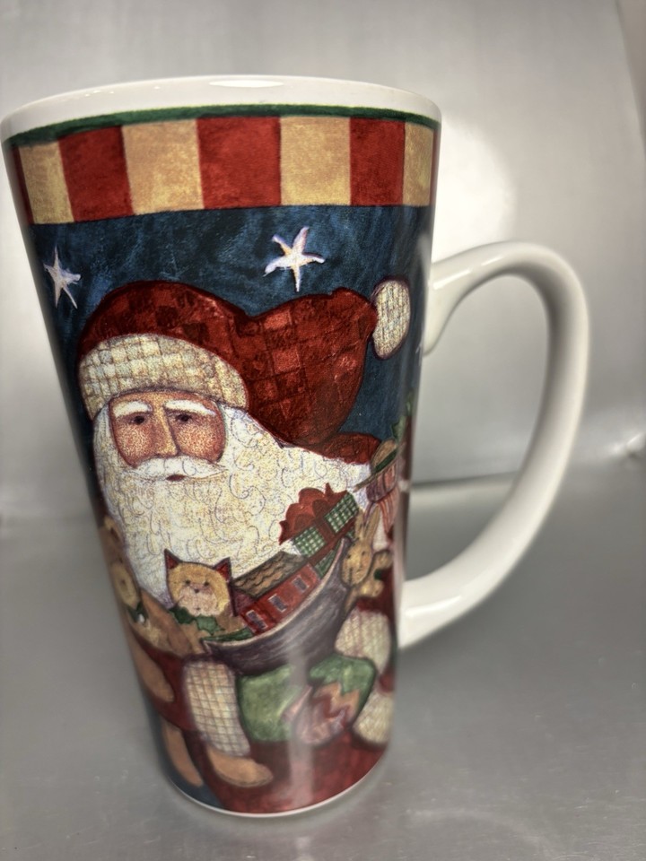 Susan Winget Christmas Coffee Mug Santa Presents | eBay