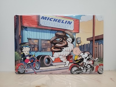 Rare Michelin Tires Metal Sign Vintage Style Garage Mechanic Car Tire ...