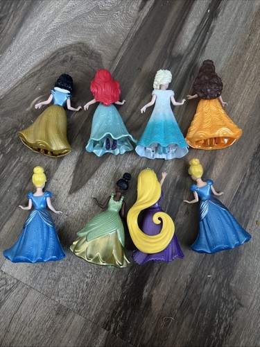 Lot Of 8 Disney Princess Magic Clip Magiclip Dolls Cinderella Ariel ...