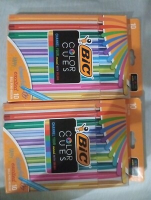 20 Pens BIC Color Cues Medium Point Assorted Color Ballpoint Pens | eBay