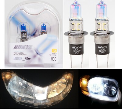 Nokya 5000K White H3C 64146BC Nok8059 80W Two Bulbs JDM Head Light ...