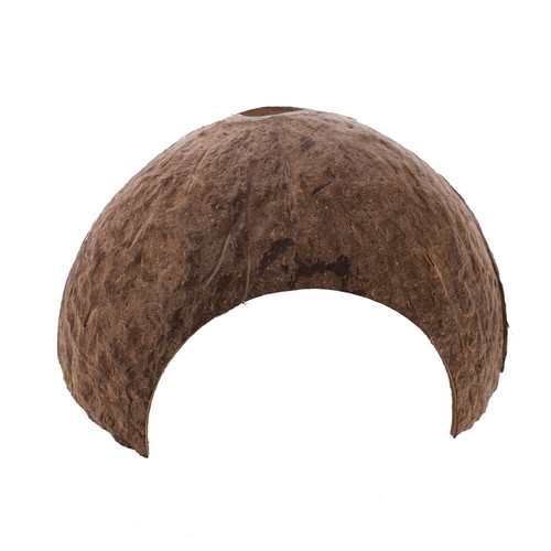 Hiding Cave Shelter Reptile Natural Coconut Shell Small Animal House ...