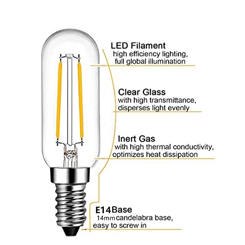 E14 25w Led Bulb 2700k Warm White 250lm Clear Glass Vintage Led ...