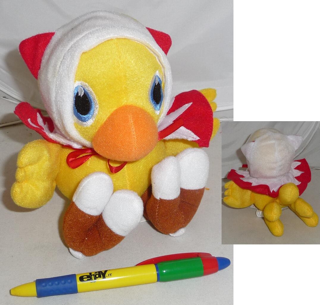 Plush 15cm CHOCOBO with WHITE HOOD Yellow Bird FINAL FANTASY | eBay