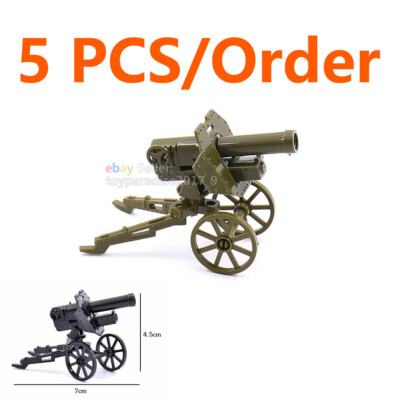 MOC WWII Military Weapon Howitzer Model Toy Set Mini Toy Figures Green ...
