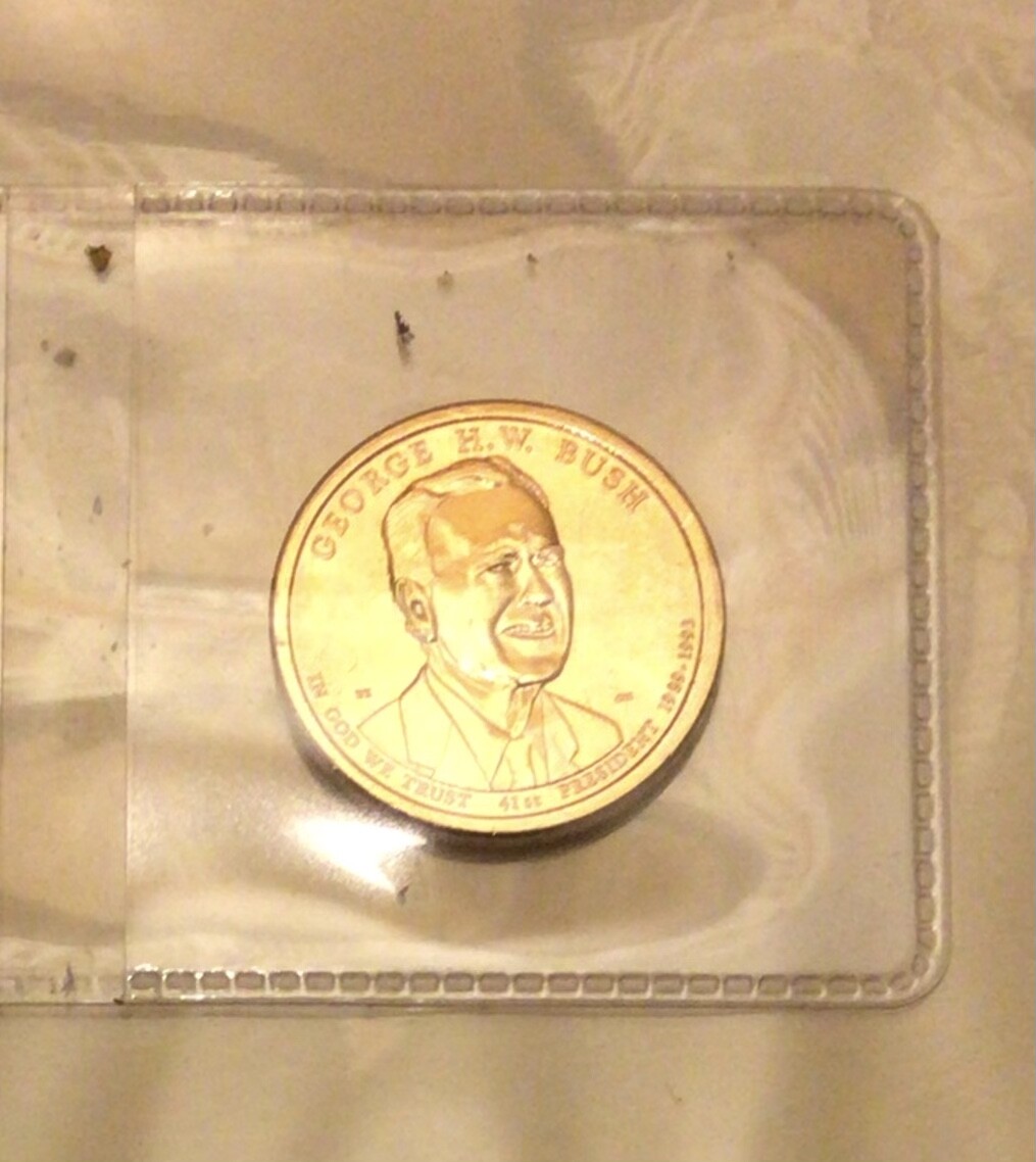 2020 George H W Bush # 41 President Dollar Coins P and D both BU ...