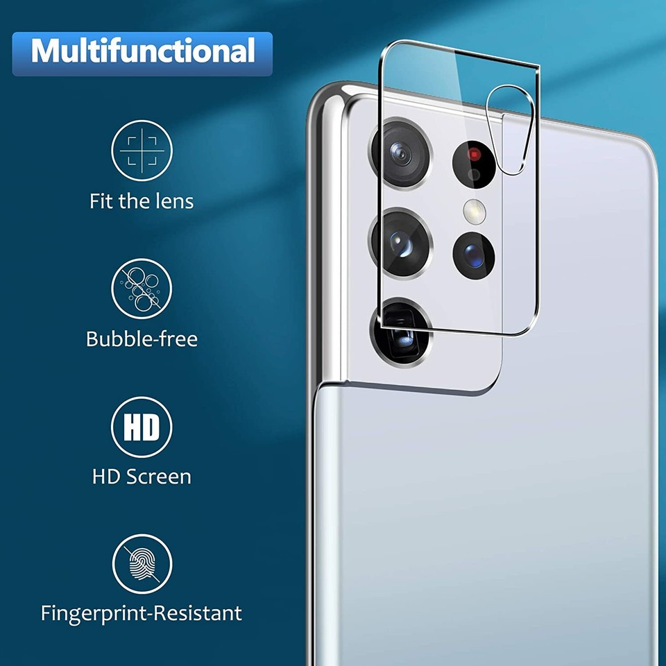 For Samsung Galaxy S21 Plus S21+ Ultra 5G Camera Lens Tempered Glass ...