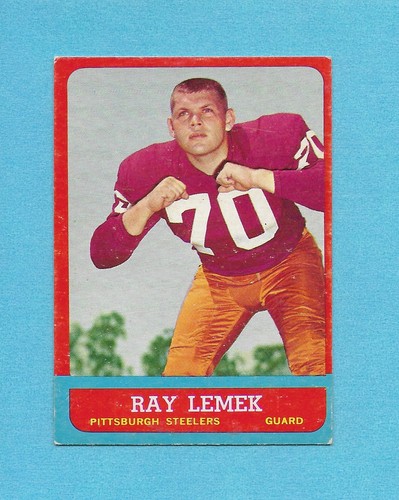 1963 Topps Football #127 SP Ray Lemek ROOKIE card Pittsburgh Steelers ...