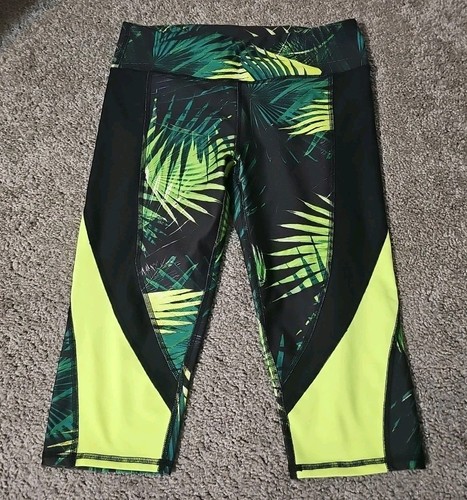 Fabletics Navassa Crop Rainforest Print/Black/Neon Size S | eBay
