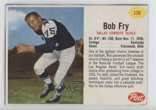 1962 Post Bob Fry #138 | eBay
