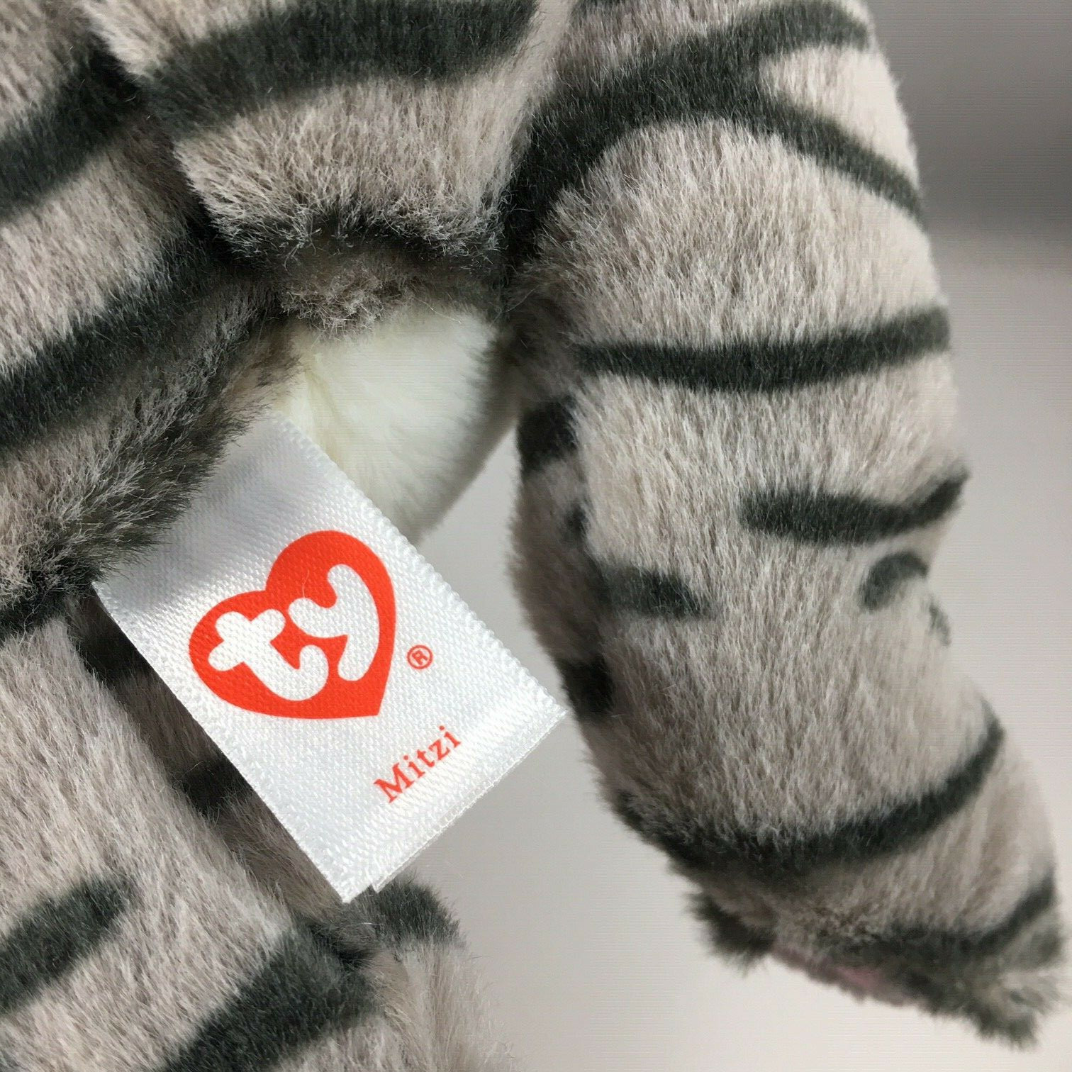 Ty Beanie Baby Bellies MITZI Grey Tabby Cat (6 inch) Stuffed Animal ...