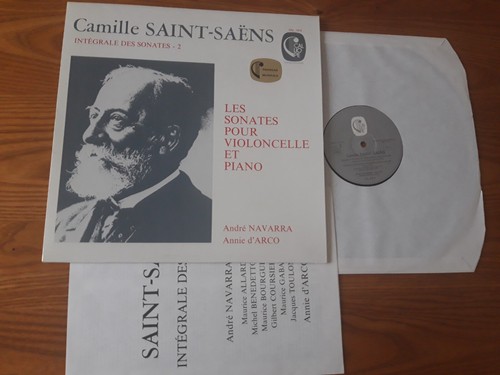 SAINT SAENS / A.NAVARRA cello-A.D'ARCO piano FRENCH LP CALLIOPE CAL ...