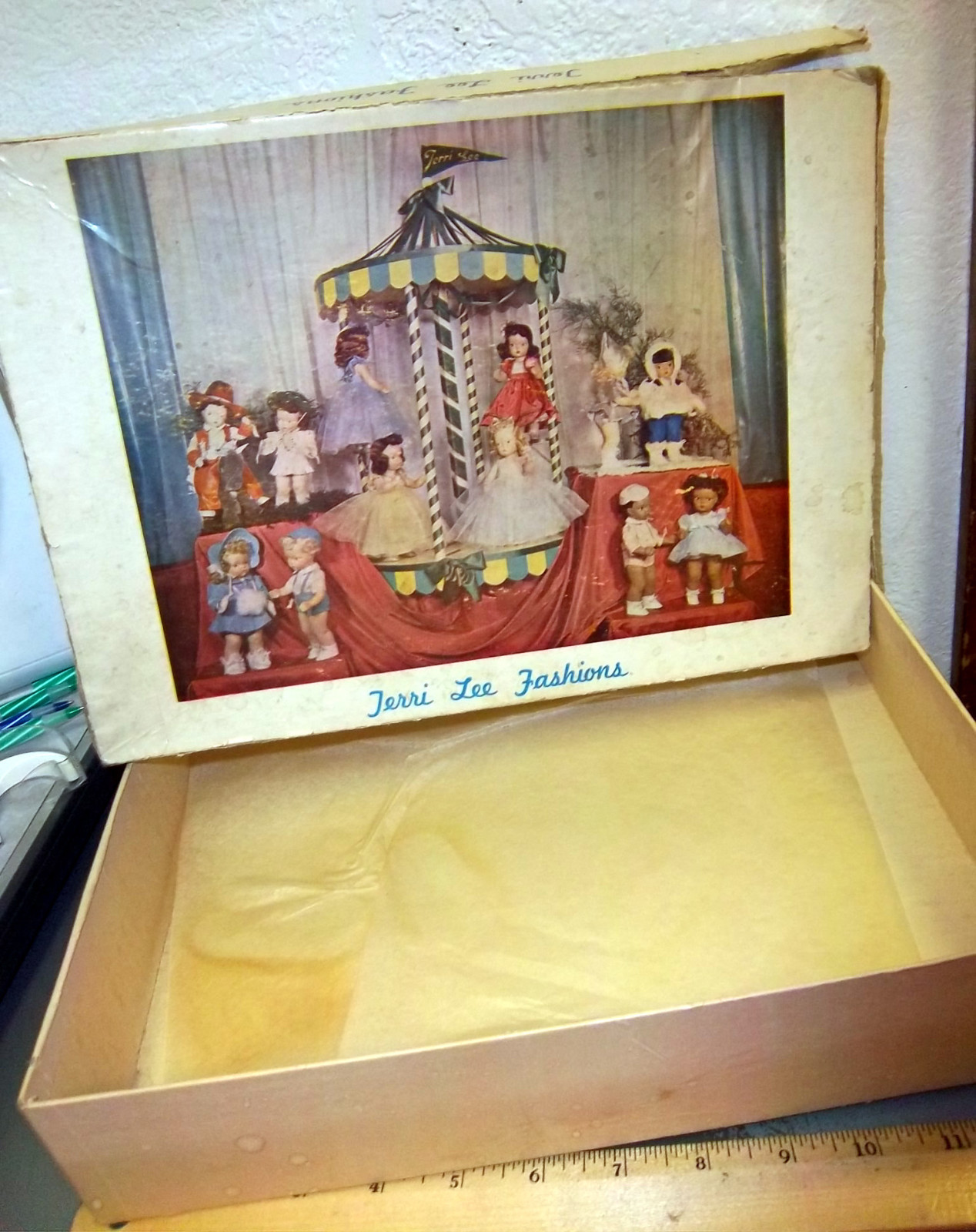 Terri Lee fashions doll clothes original box (empty) , great colors ...