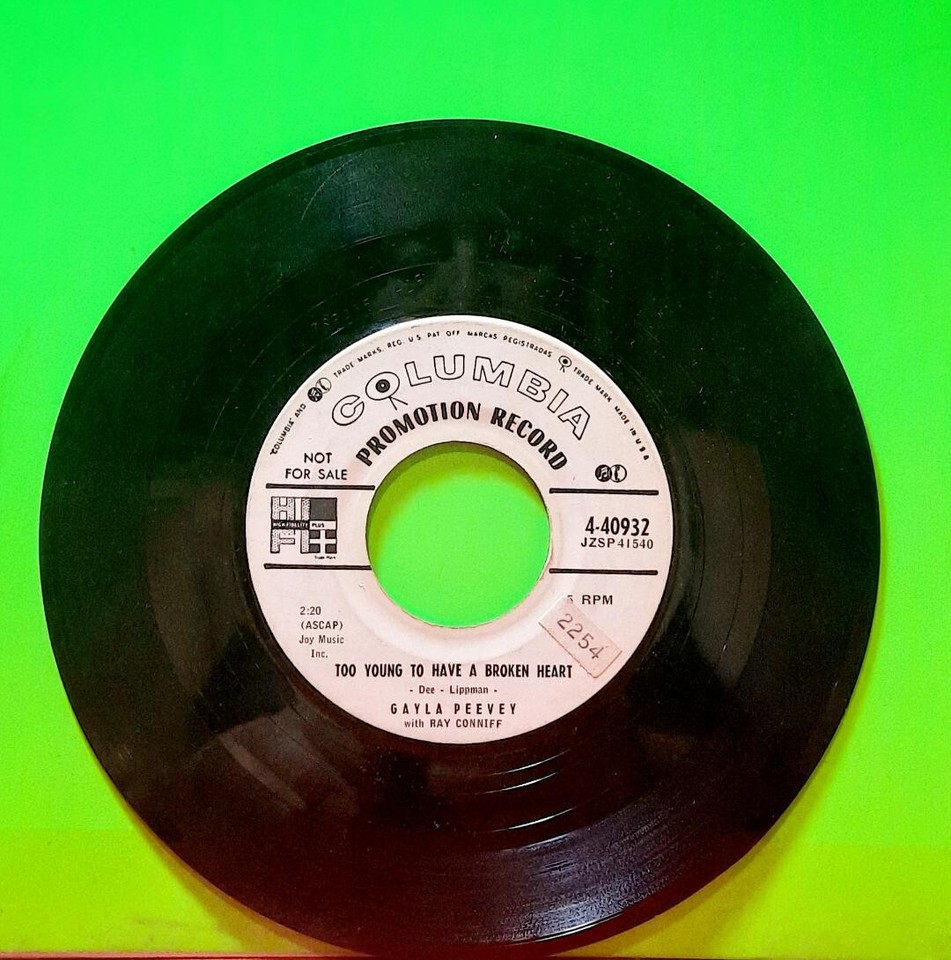GAYLA PEEVEY I WANT YOU TO BE MY GUY TEEN GIRL BOPPER PROMO 45 RPM ...