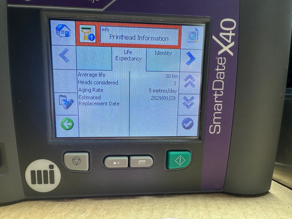 Markem Imaje SmartDate X40 53mm Thermal Transfer Printer RH Right & Controller | eBay