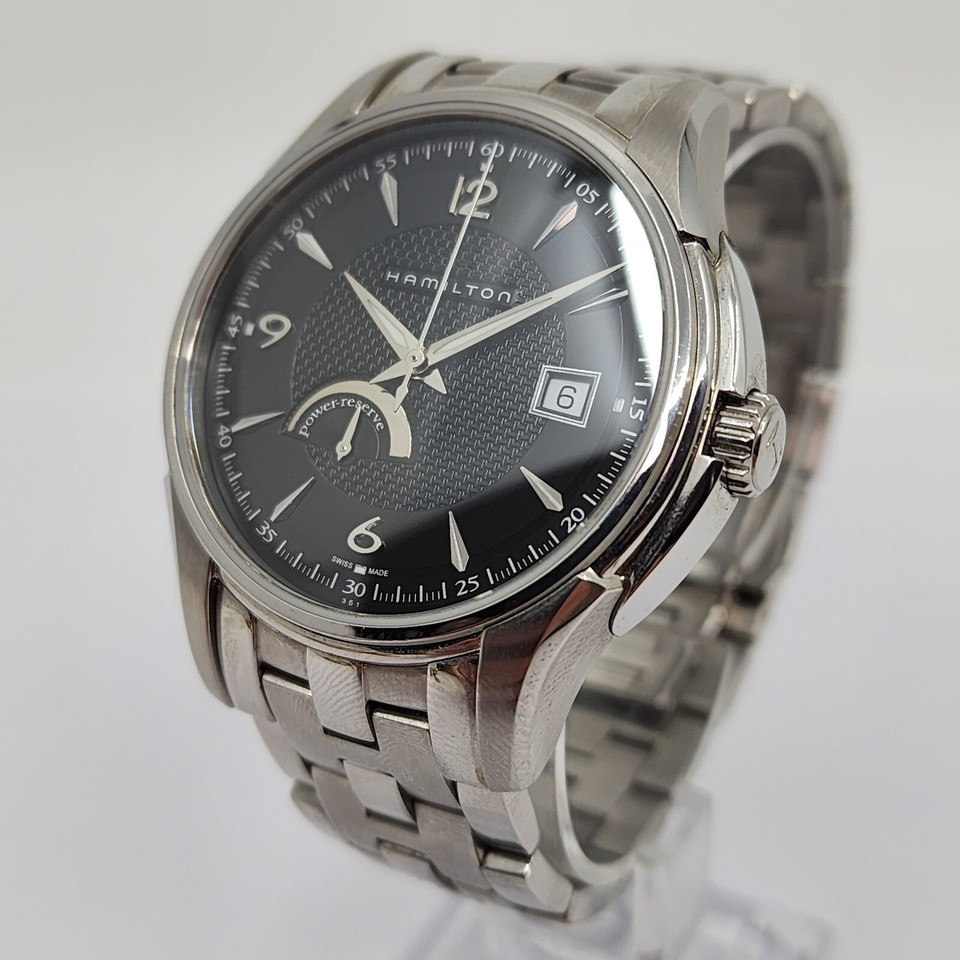 Hamilton Jazzmaster Power Reserve Date H325190 41mm Silver Dial Swiss ...