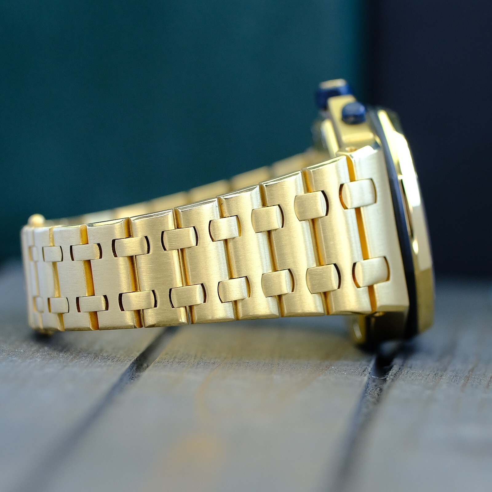 Audemars Piguet Mens Watch "Brick" Solid 18K Yellow Gold Black 41mm ...