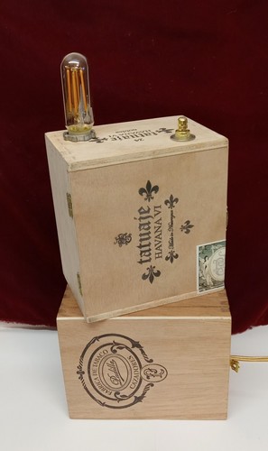 Cigar Box Lamp Hand made Recycled Cigar Box Light New | eBay