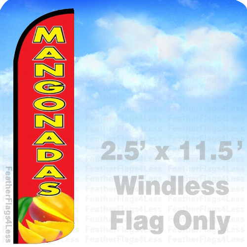 MANGONADAS (Mangos) Windless Swooper Flag 2.5x11.5 Feather Banner Sign ...