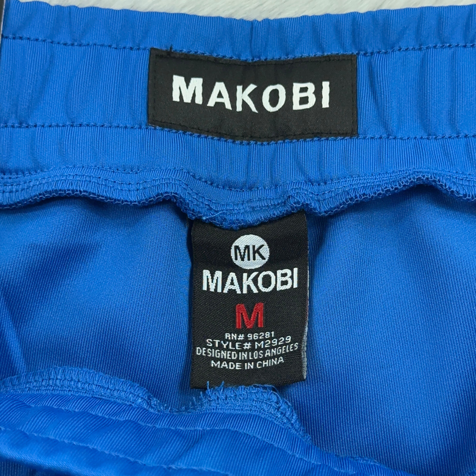 Makobi Track Pants Mens Blue Green Filthy Royal Slim Straight Ankle Zip ...