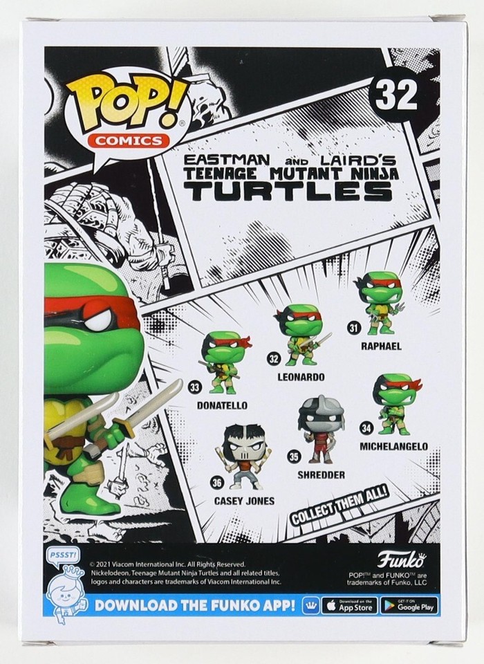 Kevin Eastman Autographed Signed Funko Pop #32 BRAND NEW Leonardo Ninja ...