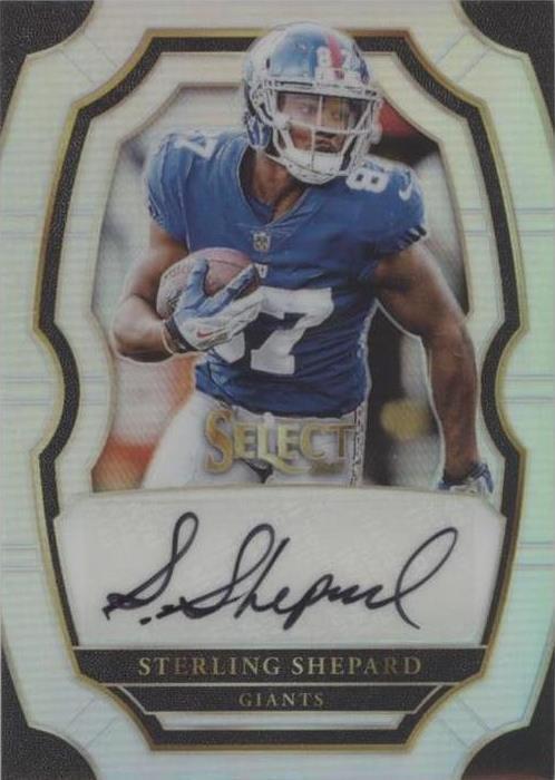 2017 Panini Select - Signatures Sterling Shepard #SP-SS Silver Prizm ...