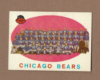 1959 Topps football card #104 Chicago Bears Team Card EXMT | eBay