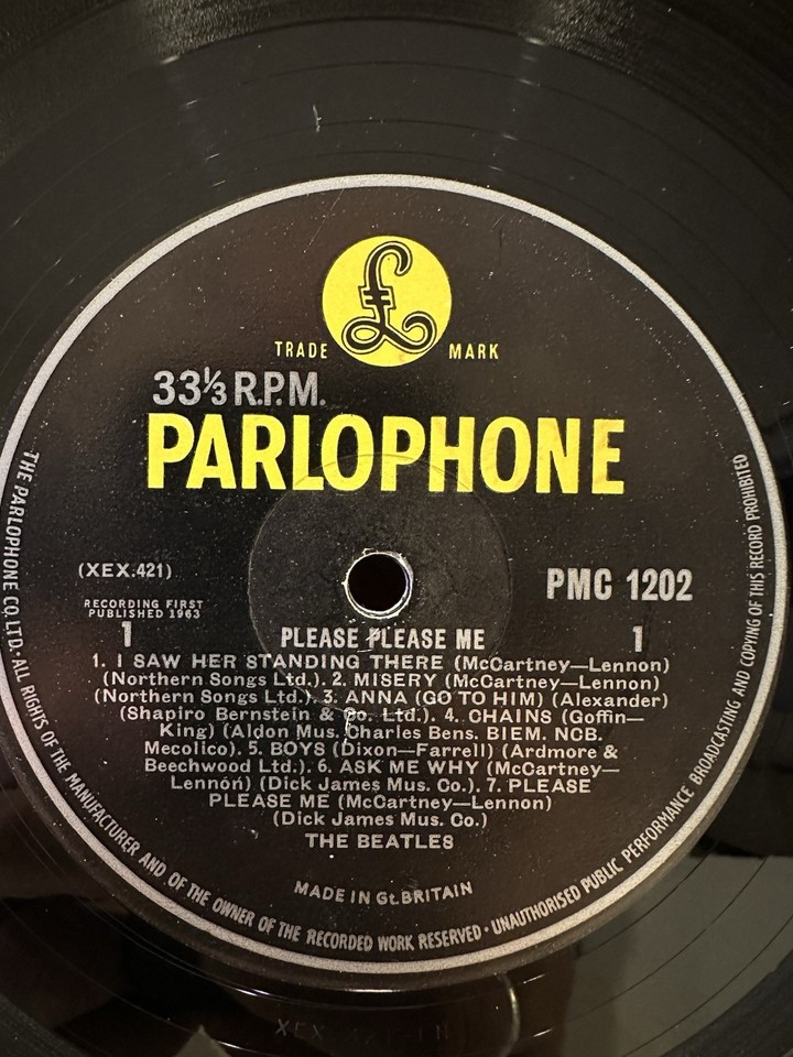 The Beatles Please Please Me LP Mono PMC 1202 UK BBC Library 1963 | eBay