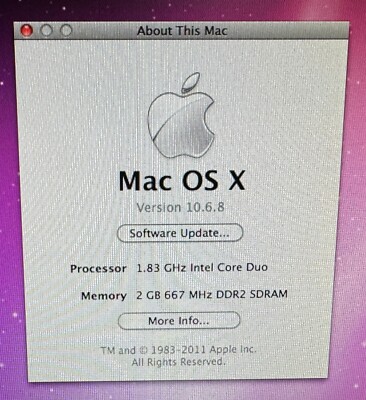 Apple iMac 17-inch Early 2006 1.83GHz Intel Core Duo Apple iMac 17-inch Early 2006 1.83GHz Intel Core Duo