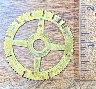 Antique Clock Movement Count Wheel (50.66mm Dia, 8.49mm Inner Dia ...