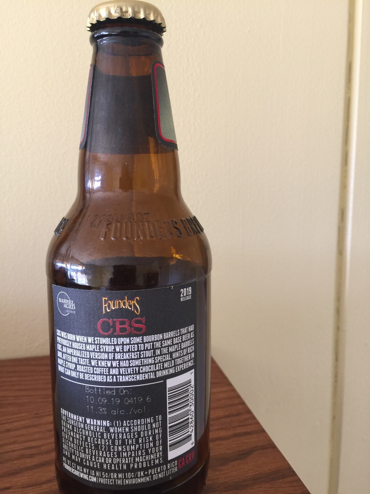 Founders CBS 2019 - Empty Bottle w/Cap Great Condition | eBay