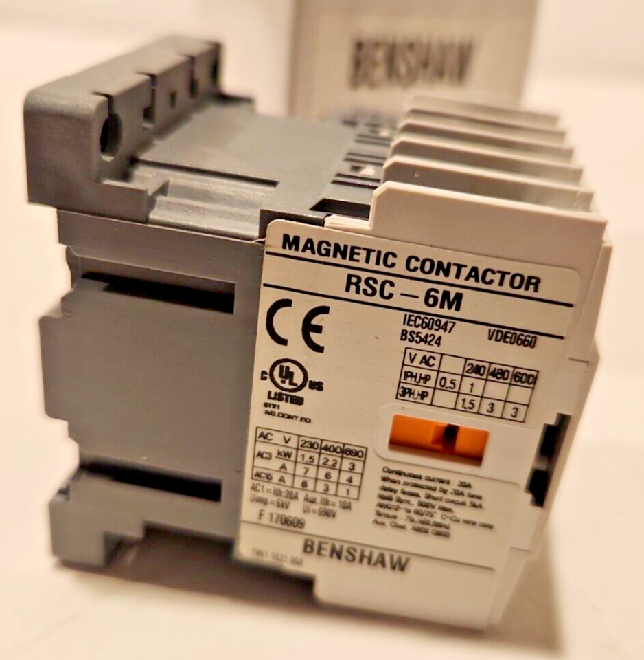 BENSHAW RSC-6M-56AC120 MAGNETIC CONTACTOR NEW | eBay