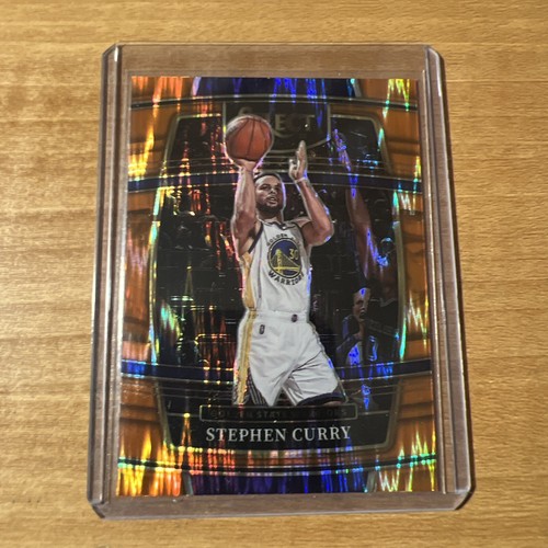 Stephen Curry 2021-22 Panini Select Concourse Orange Flash Prizm #94 ...