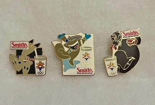 2002 Salt Lake City Olympic 3 SMITH'S Milk Pins Powder Copper Coal ...